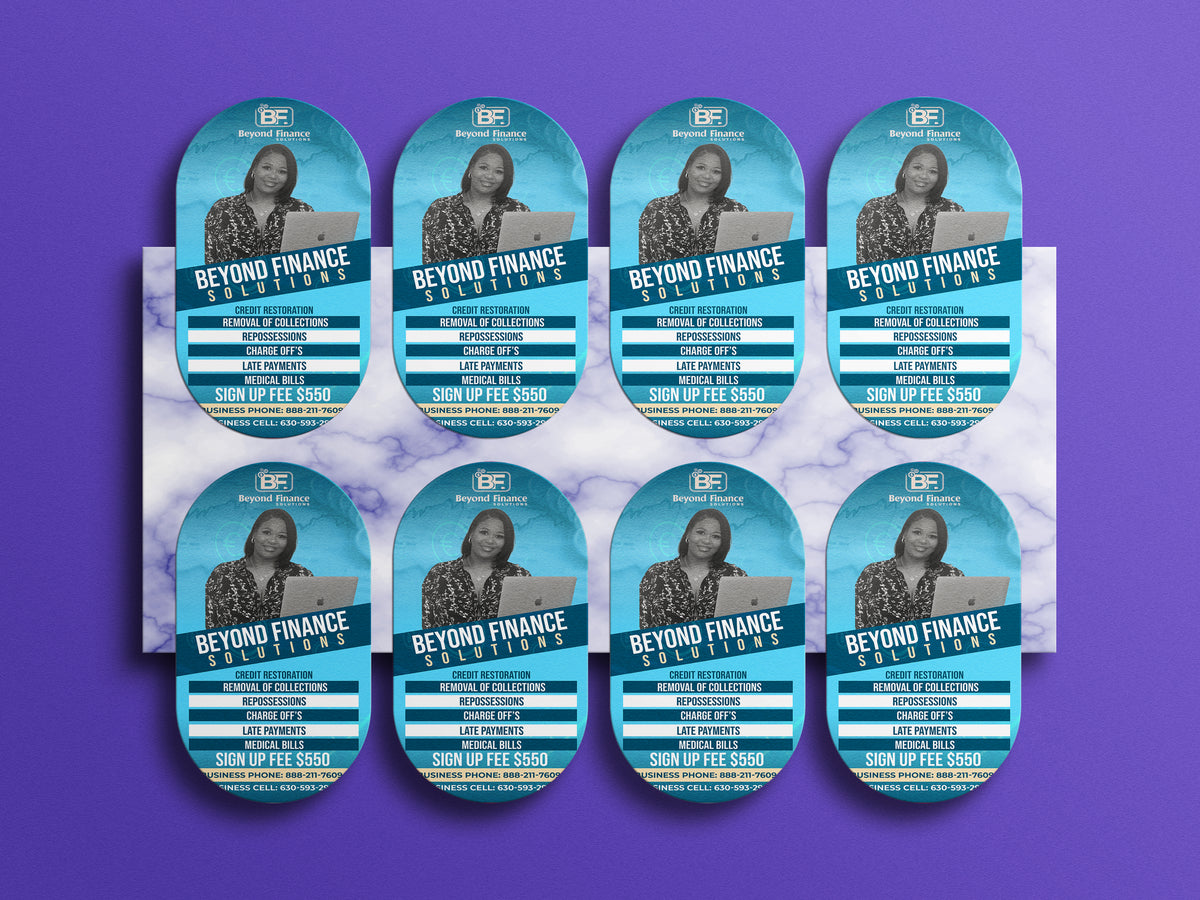 Oval Business Card ( Design + Printing ) – Next Level Elite Graphics